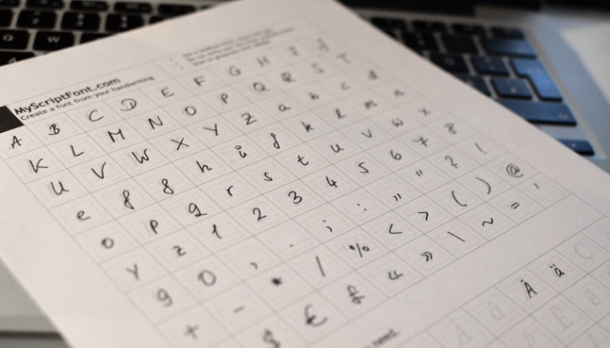 Crear fuente tipográfica con tu letra