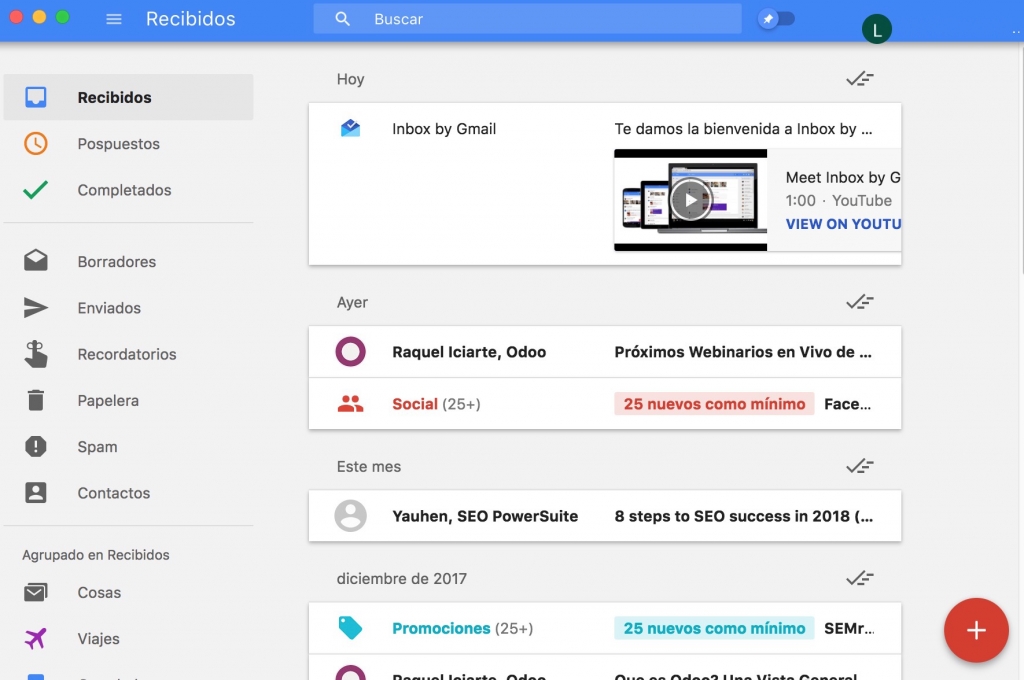 Aplicación de Gmail Inbox para Windows, Mac y Linux